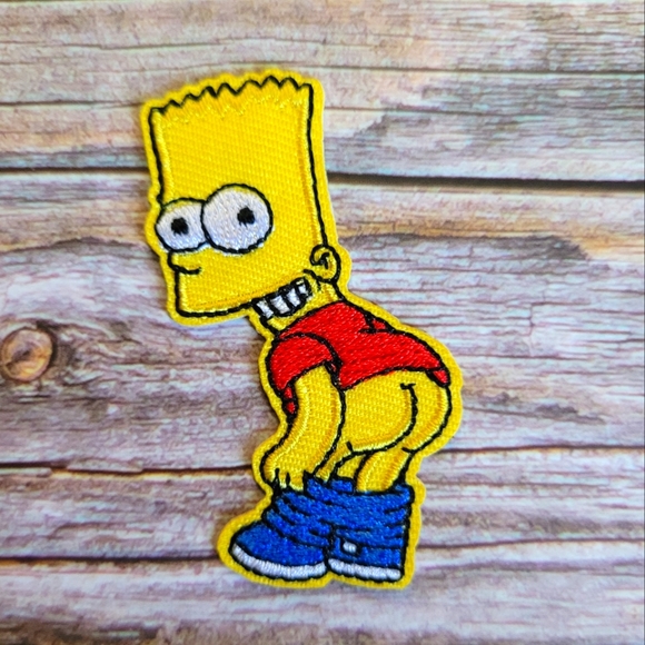 Accessories | Bart Simpson Mooning 9s The Simpsons Cartoon Embroidered ...
